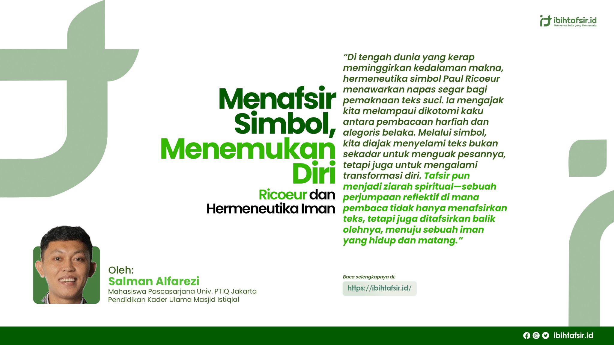 Menafsir Simbol, Menemukan Diri: Ricoeur dan Hermeneutika Iman ...